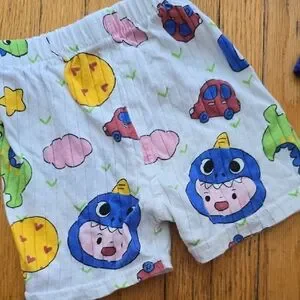 Vintage | Pajamas | Vintage Kids Pajama Set With Blue And Green Cartoon ...